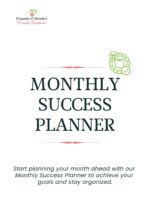 Monthly Success Planner - Snippets of Wonders